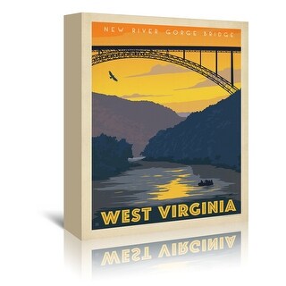 Asa Westvirginia by Anderson Design Group Wrapped Canvas - Americanflat - 5" x 7" - Bed Bath ...